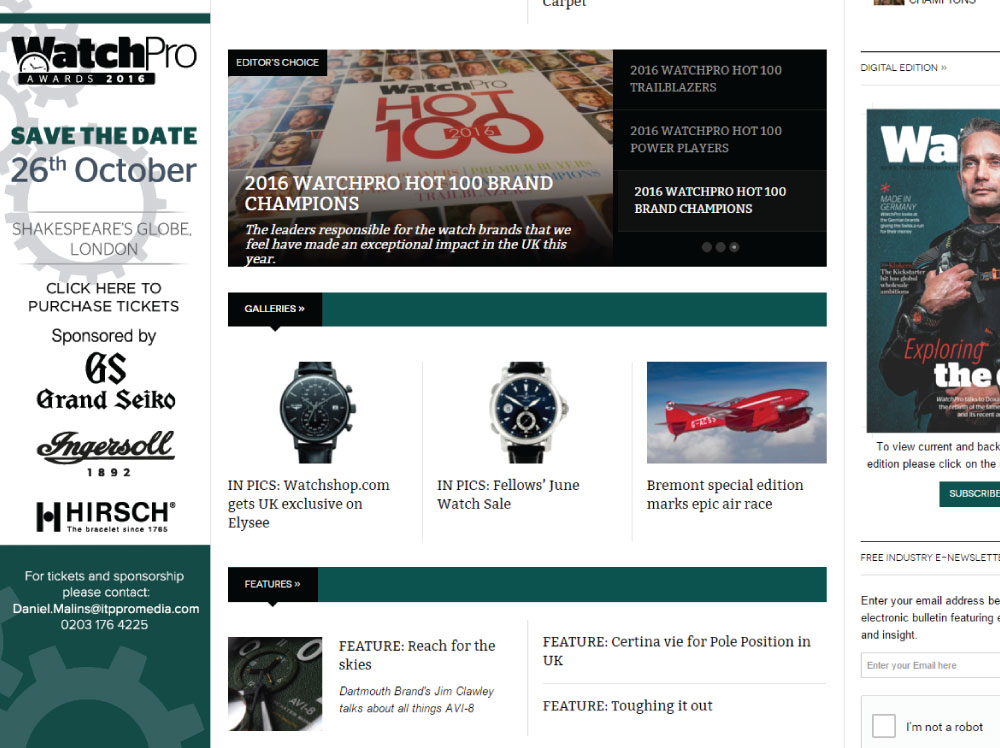 WatchPro.com Celebrates 141% Increase In Pageviews