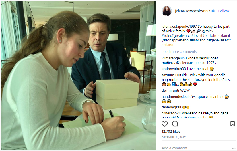 Jelena Ostapenko Joins Rolex Roster Of Tennis Testimonees
