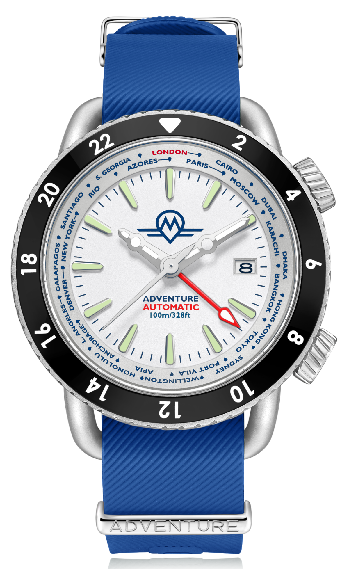 BRITISH WATCHMAKERS' DAY: Monro Adventure's Red, White And Blue World Timer