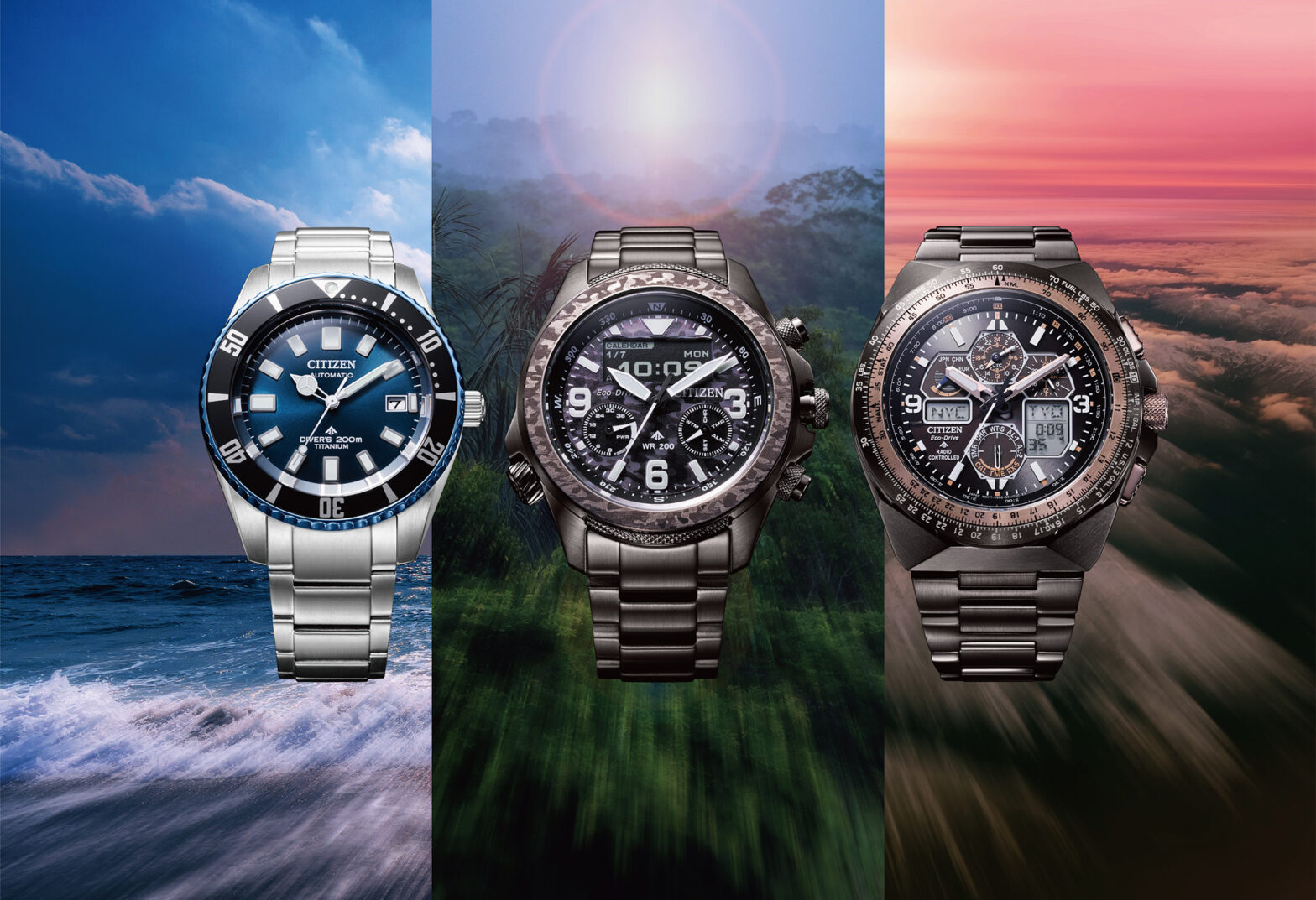 Citizen's Anniversary Promasters Are Fighting Fit For Air, Land And Sea