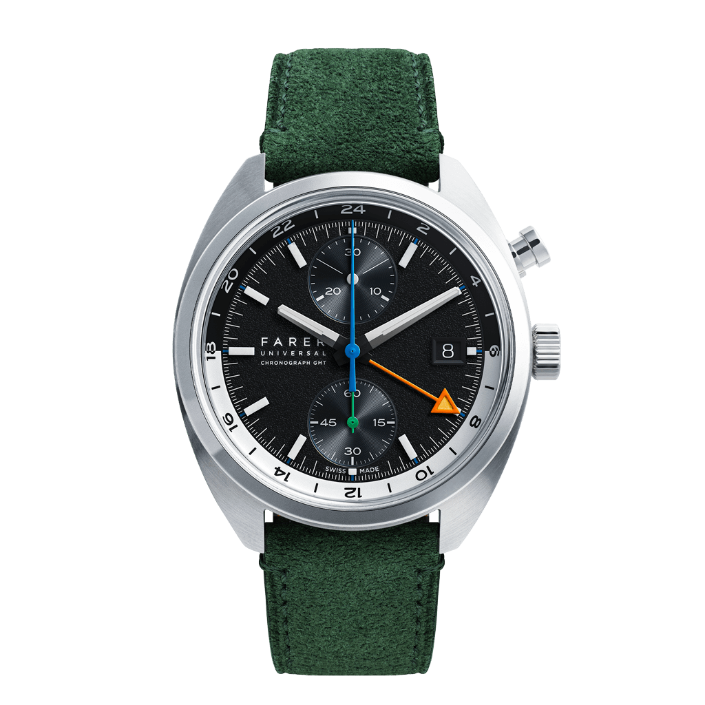 Farer Adds GMT Function To Monopusher Chronograph Watches