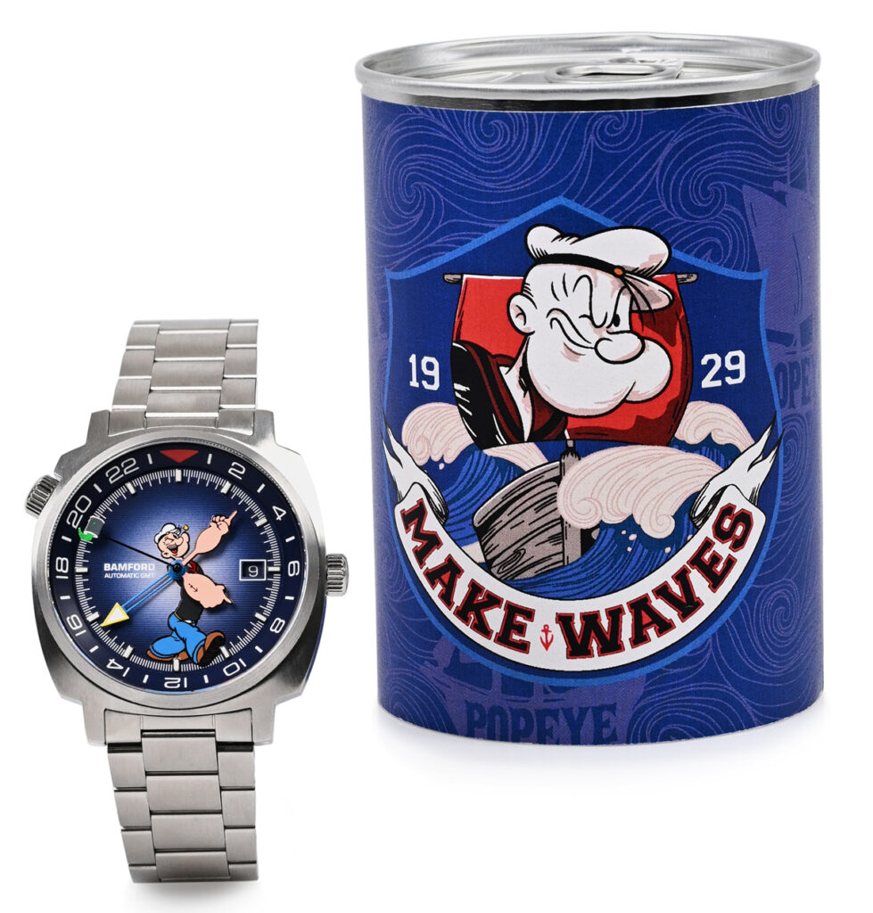 Popeye Muscles Onto Dial Of Latest Bamford GMT Watch
