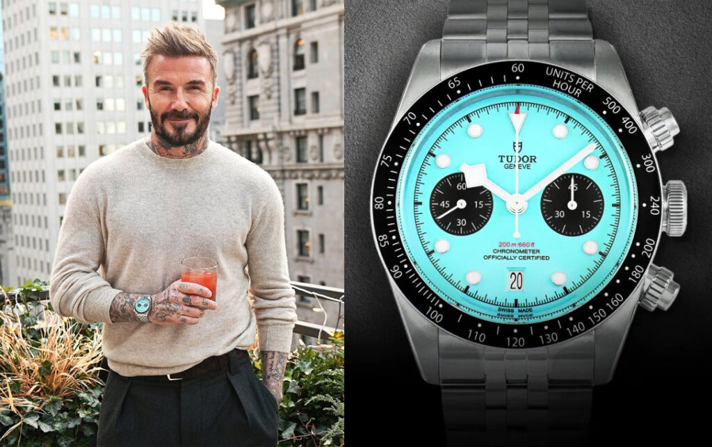 David Beckham Teases "Tiffany" Dialled Tudor Black Bay Chronograph In ...
