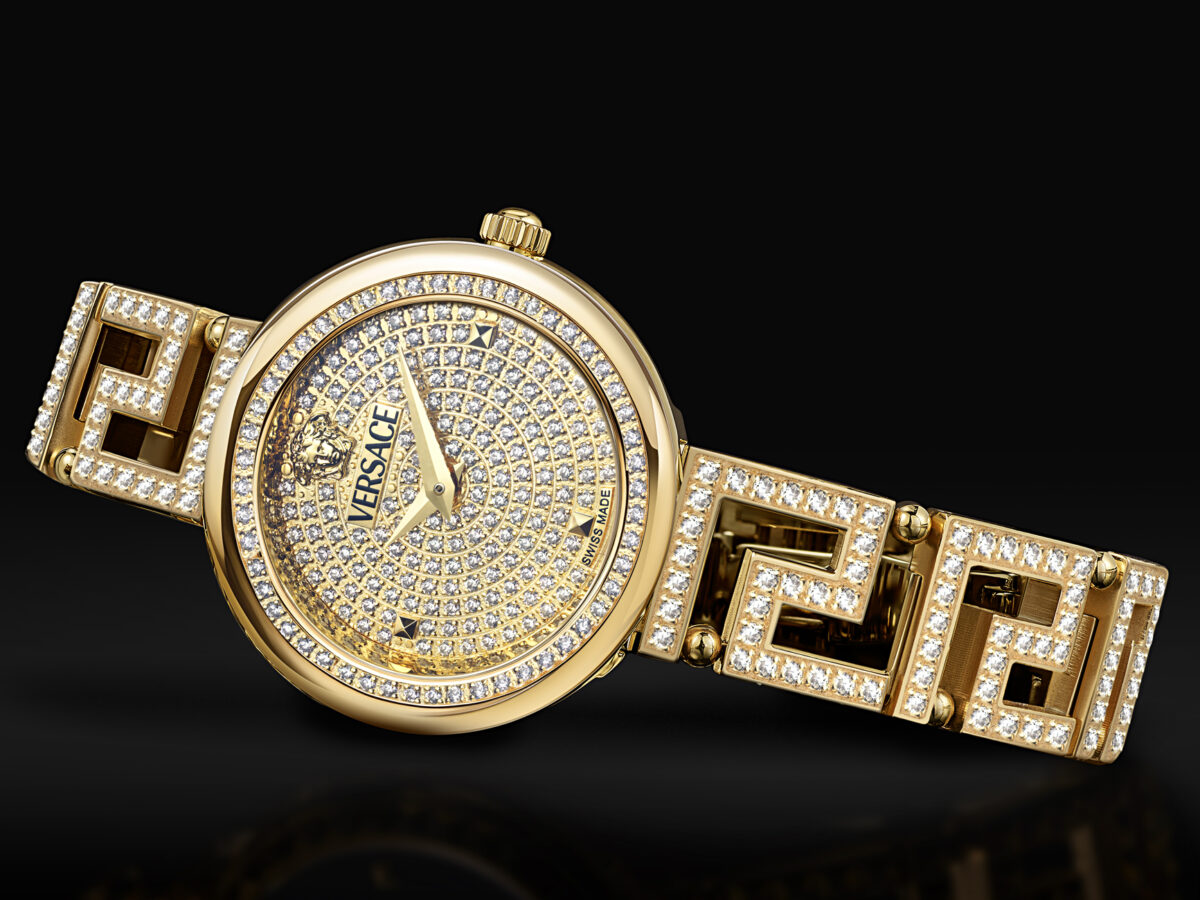 Versace Elevates Greca Watch With 414 Diamonds