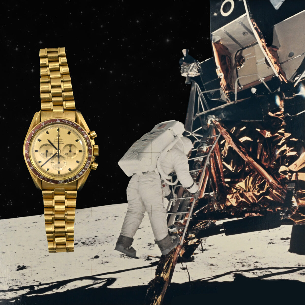 Neil Armstrong's Golden Omega Speedmaster Moonwatch Appears At Auction ...