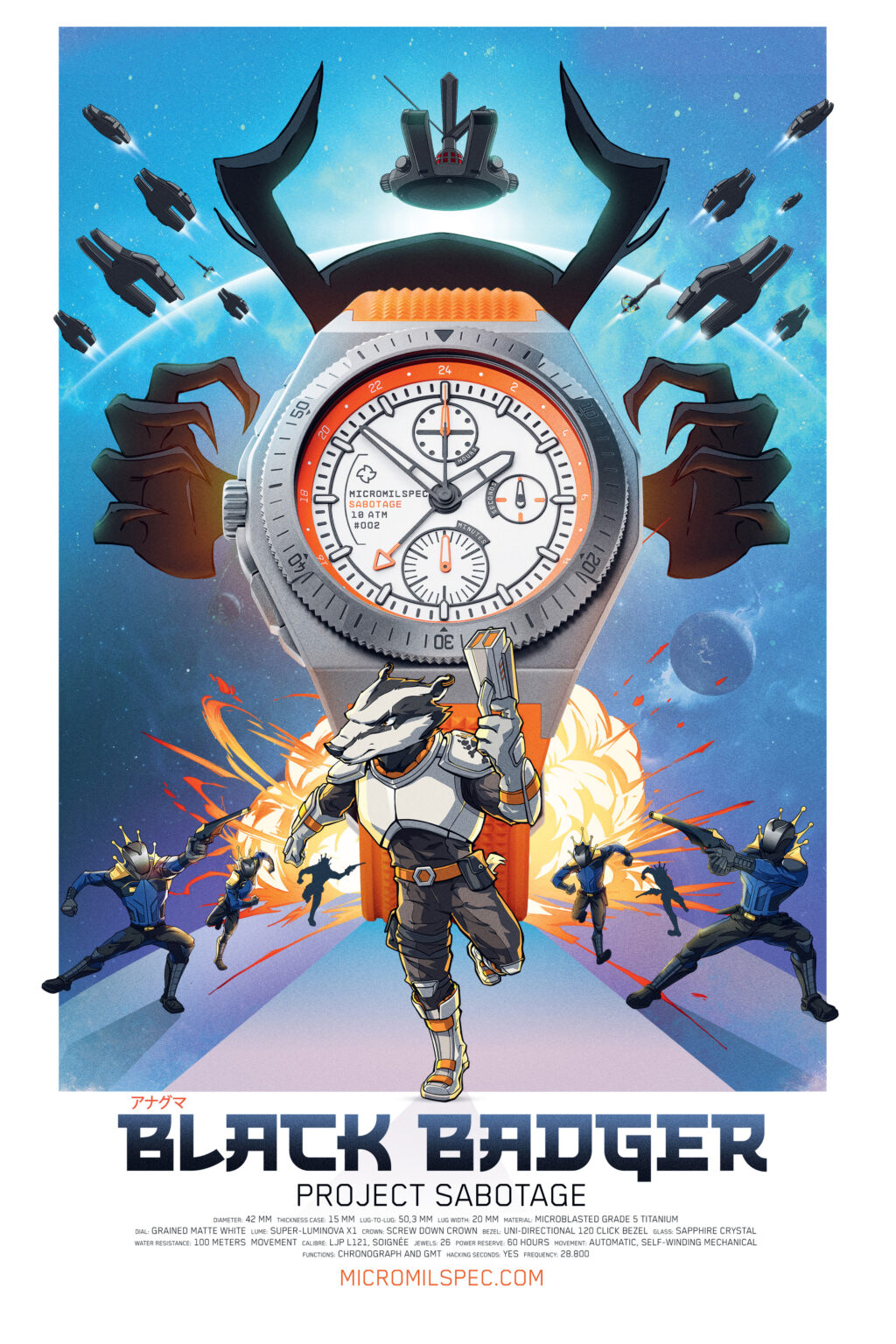 Micromilspec Launches Limited-edition Watch With Black Badger